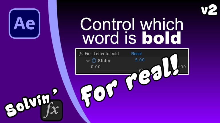 Partial Bold Text Using After Effects Expressions Updated Creative Cow